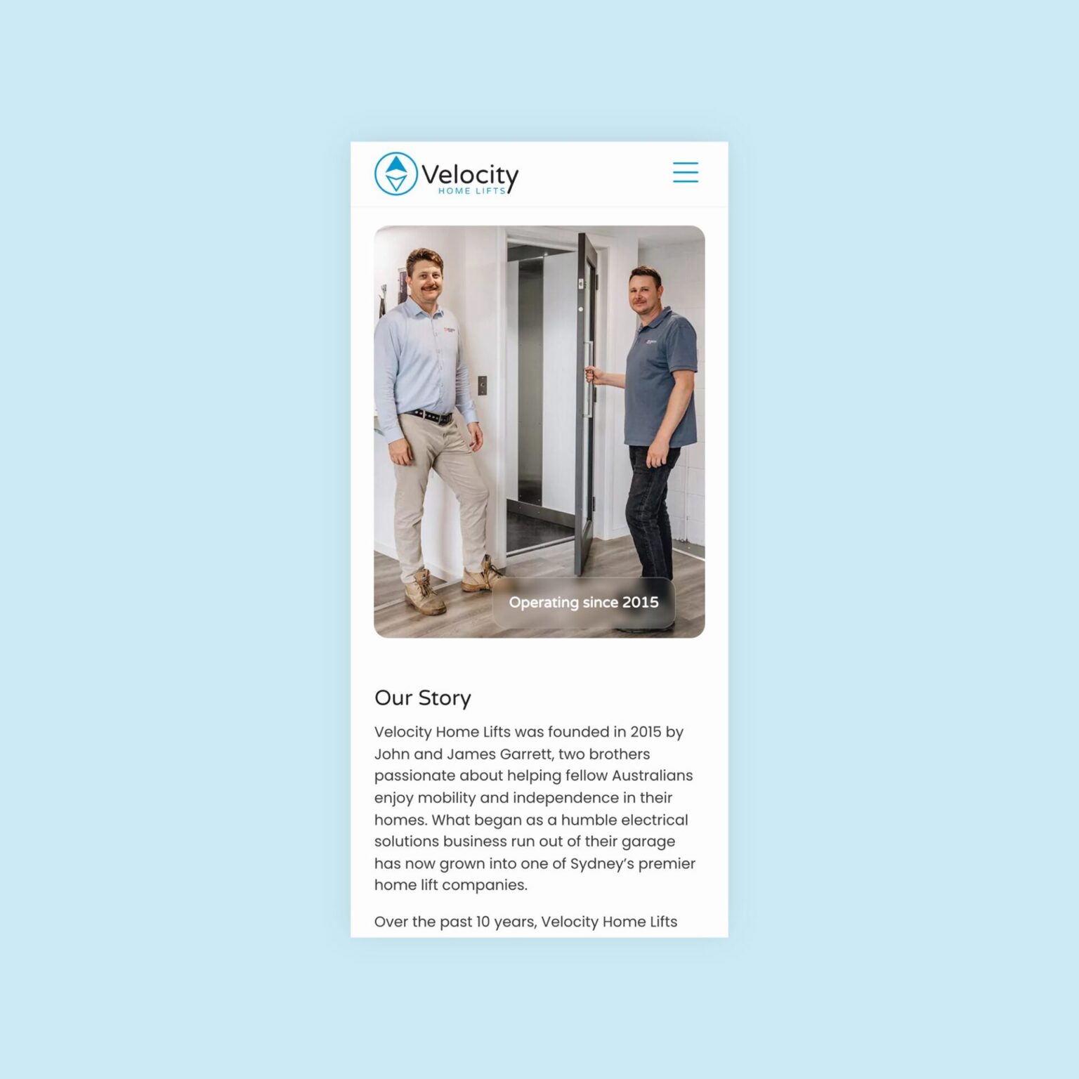 Web Design Project: Home Lift Website